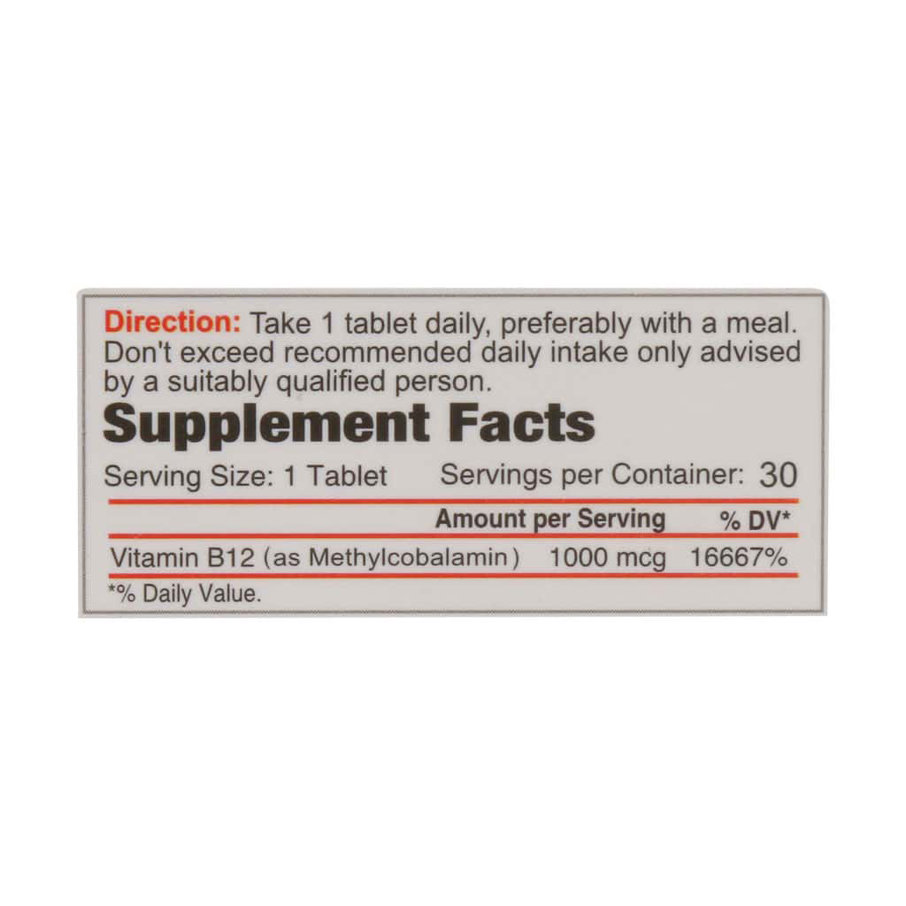 قرص ویتامین ب12 1000 میکروگرم آلفا ویتامینز 30عدد | Alfa Vitamins ...